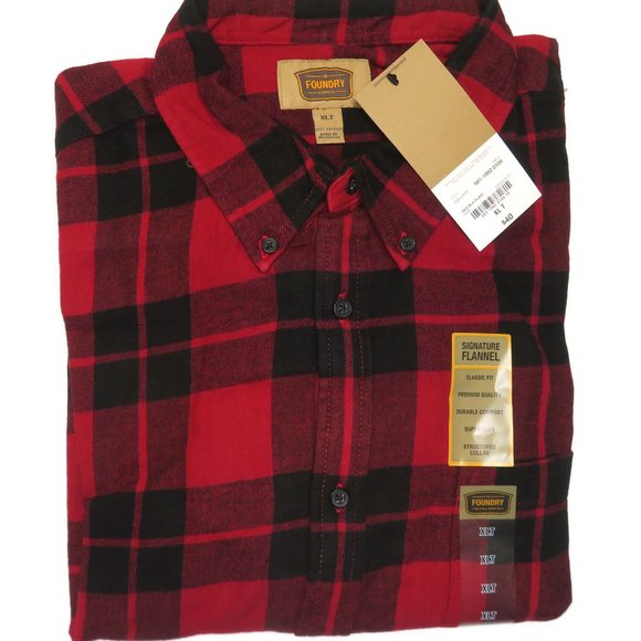 The Foundry Supply Co. | Shirts | Foundry Signature Red Flannel Shirt ...